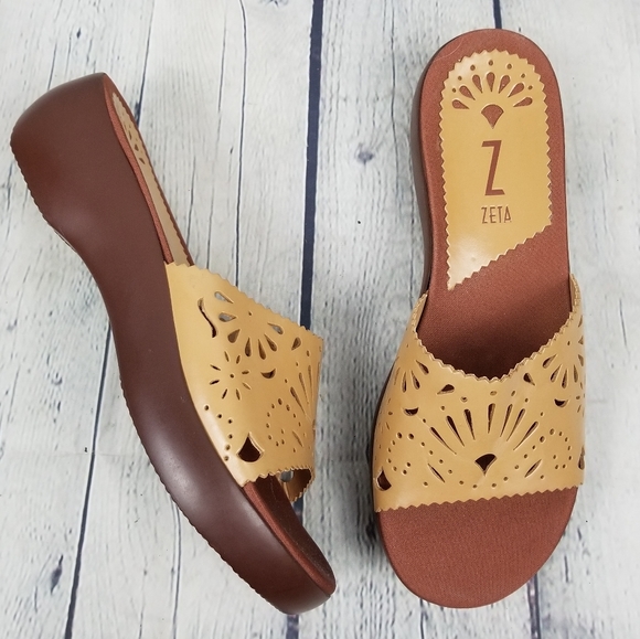 Zeta | Shoes | Zeta Leather Upper Open Toe Sandals | Poshmark